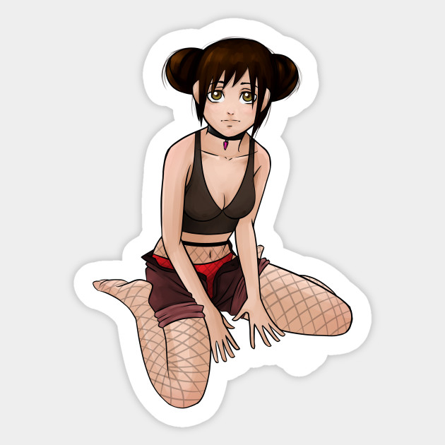 Sexy Anime Girl Ecchi Sticker Teepublic